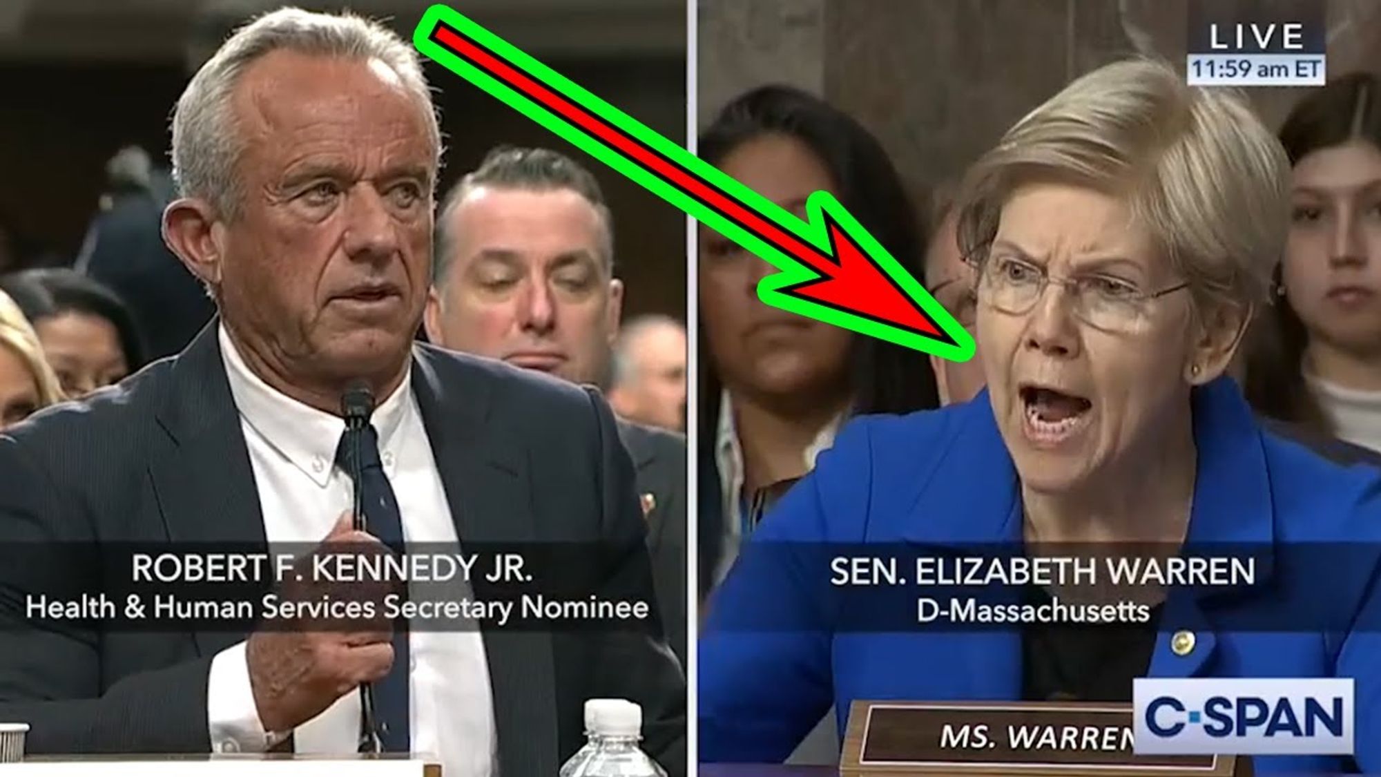 RFK Jr. vs Elizabeth Warren | TENSE CLASH at Confirmation Hearing ...